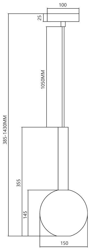 Závěsné svítidlo Niko, 1x transparentní skleněné stínítko, (fi 15cm), g