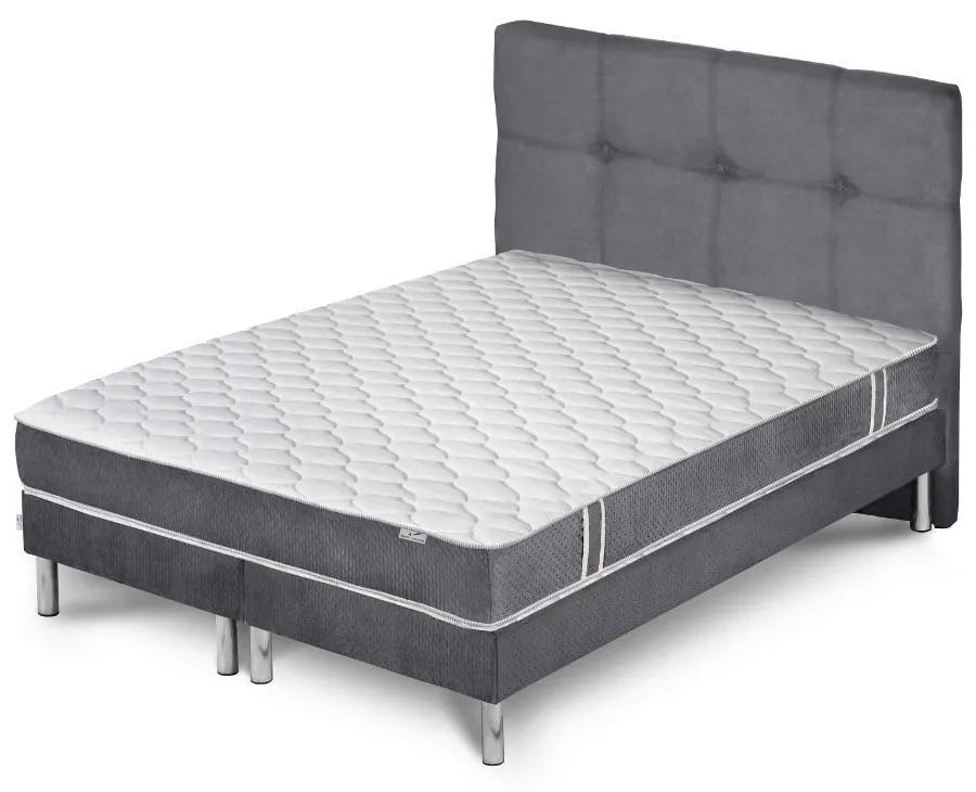Šedá postel s matrací Stella Cadente Maison Syrius, 160 x 200 cm