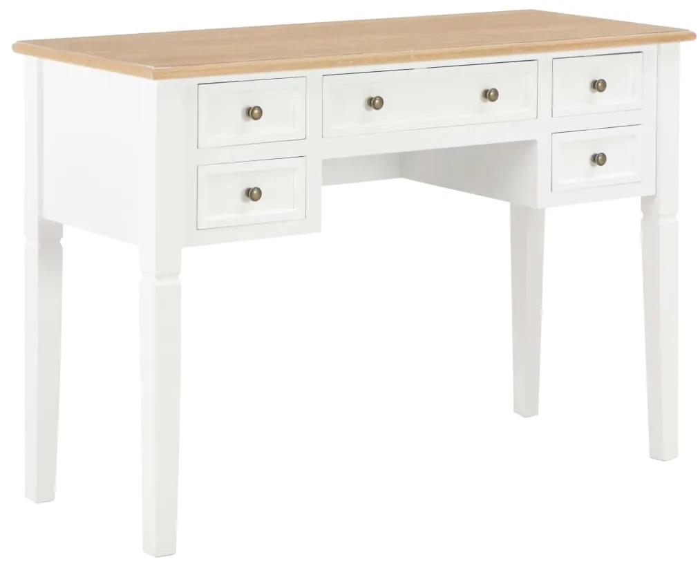 Psací stůl bílý 109,5 x 45 x 77,5 cm dřevo,  280069