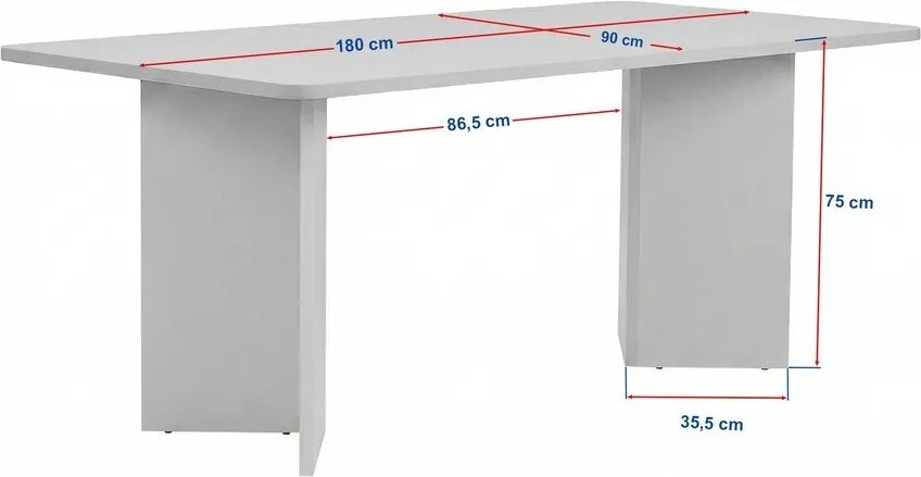 Jídelní stůl v dekoru dubu 90x180 cm Linza – Kalune Design