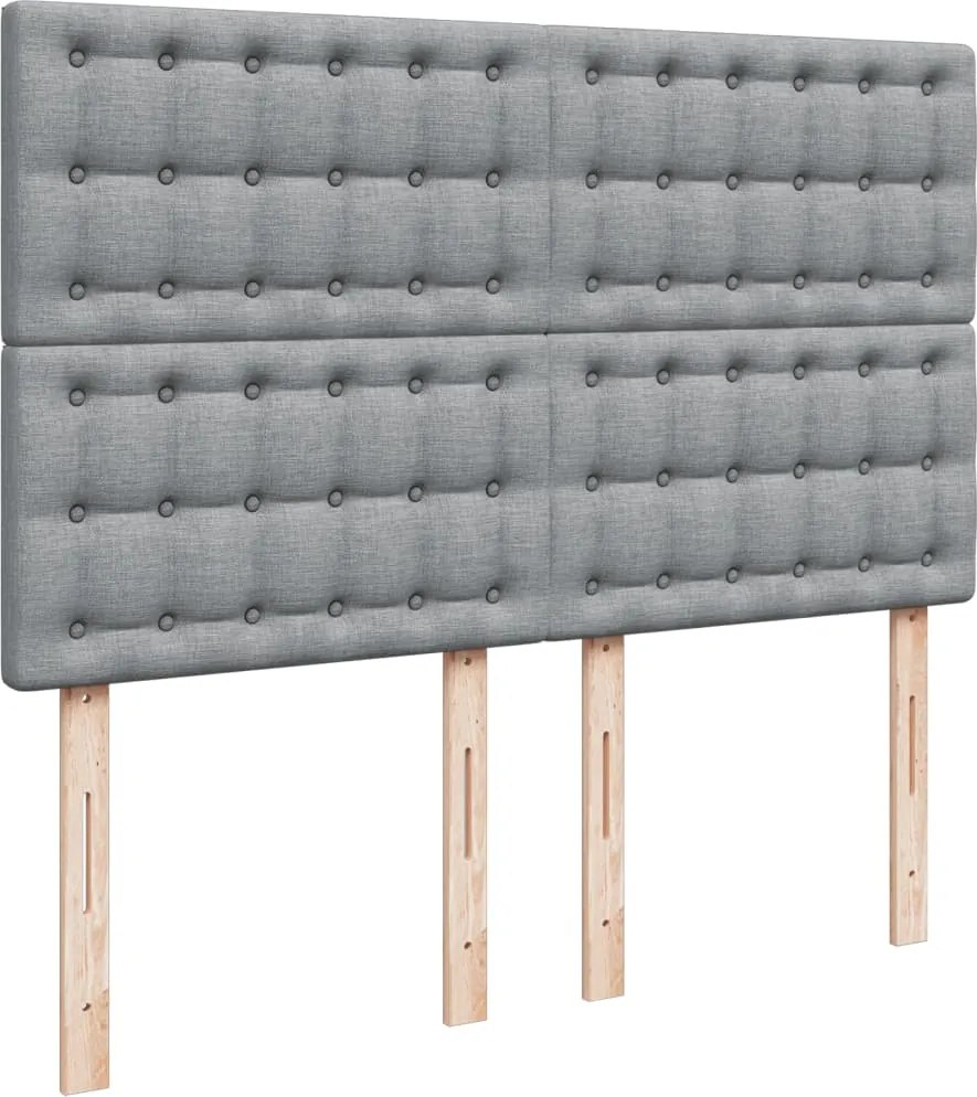 Box spring postel s matrací světle šedá 160 x 200 cm textil 3291345