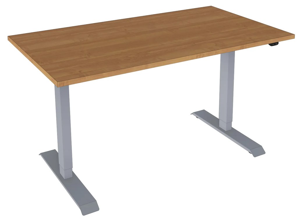 NOBL Dynamic Elektr. nastavitelný polohovací stůl 140x80 Dynamic Dekor stolové desky: olše, Barva podnože: šedá