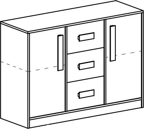 Casarredo - Komfort nábytek Dětská komoda GULLIWER 6 výběr barev | barva: dom-bílá-lesk,Vyberte si barvu úchytu:: dom-uch-bílá