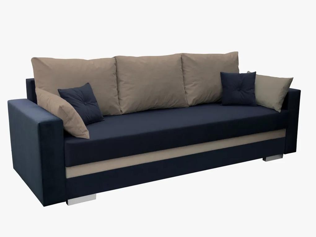 DB nábytek pohovka Riviera šedá - modrá
