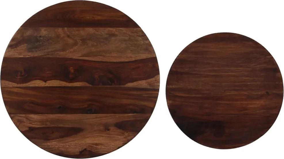 Sada konferenčních stolků 2 kusy masivní akácie 60 x 35 cm 246015