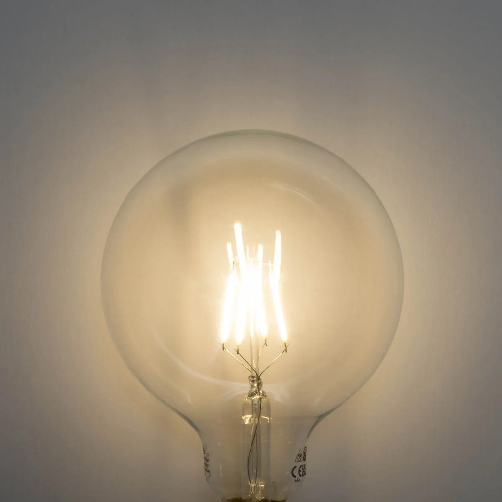 Sada 5 E27 3-stupňové stmívatelné LED spirálové vlákno G125 4W 450 lm 3000K