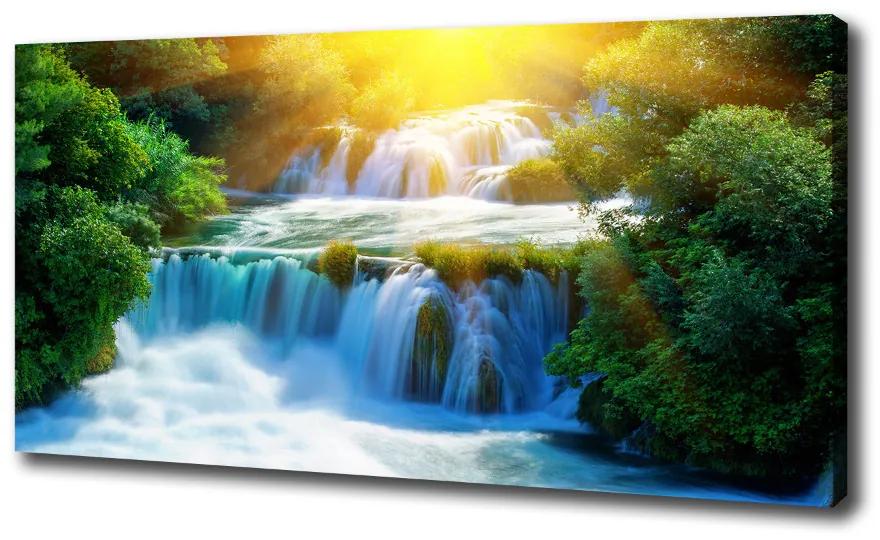 Wallmuralia Foto obraz na plátně Vodopád Krka 100x50