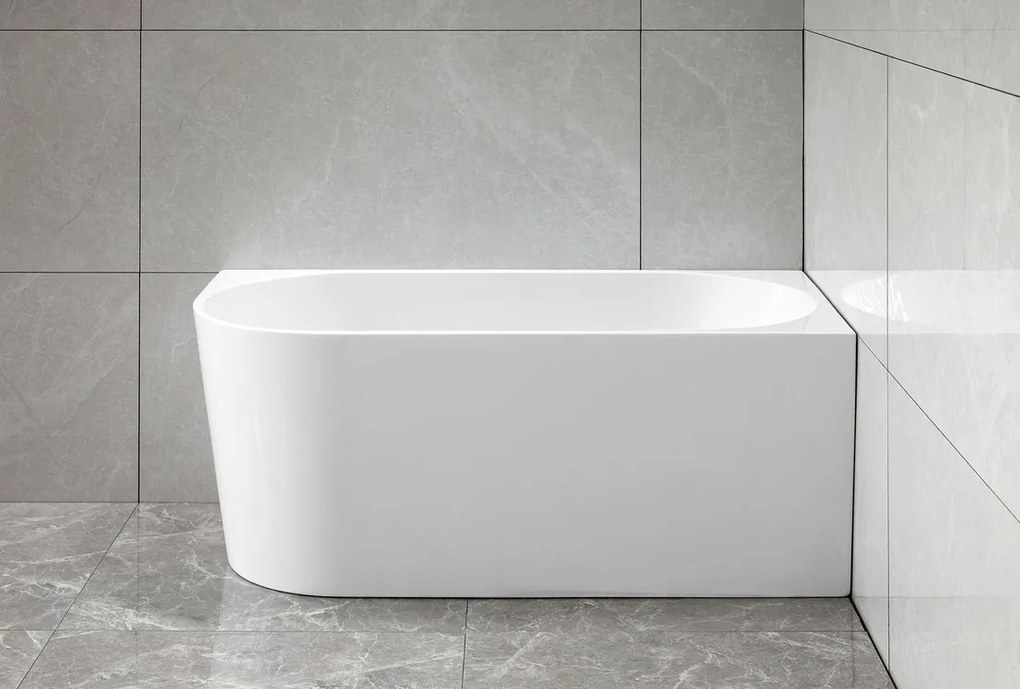 Aqualine Aqualine, TIBERA R rohová stojící vana 150x75cm, bílá, E1037