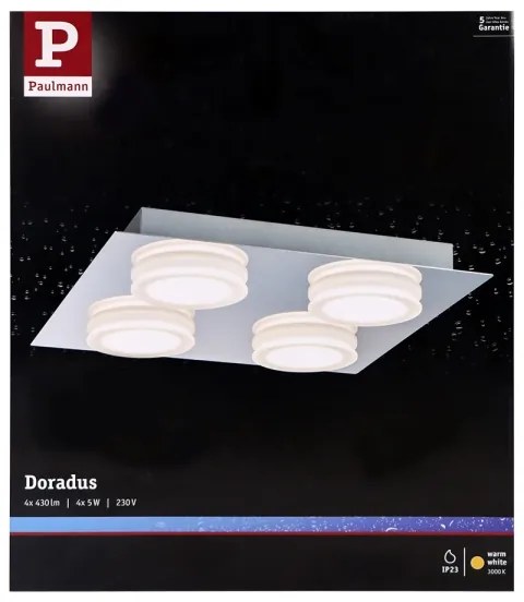 Paulmann 70875 - 4xLED/5W IP23 Koupelnové stropní svítidlo DORADUS 230V