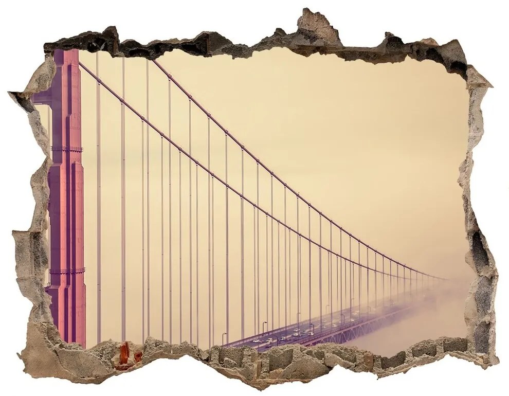 Wallmuralia Fototapeta díra na zeď 3D Most San Francisco 95x64 cm