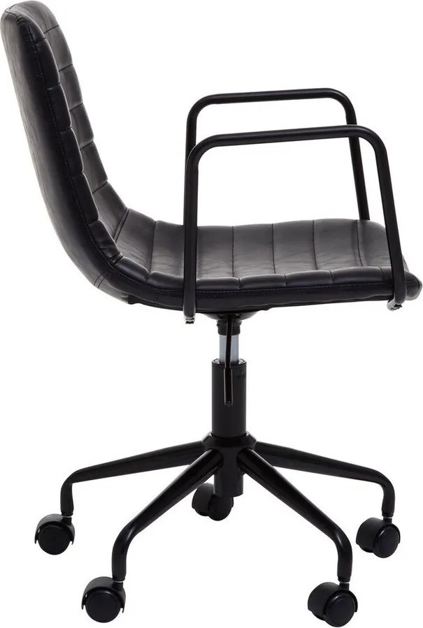 Černá kancelářská židle z imitace kůže Forbes – Premier Housewares