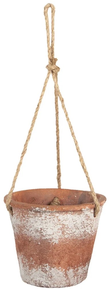 Hnědý závěsný květináč - 19*19*53 cm