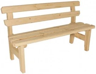 Zahradní dřevěná lavice Eduard - bez povrchové úpravy - 150 cm