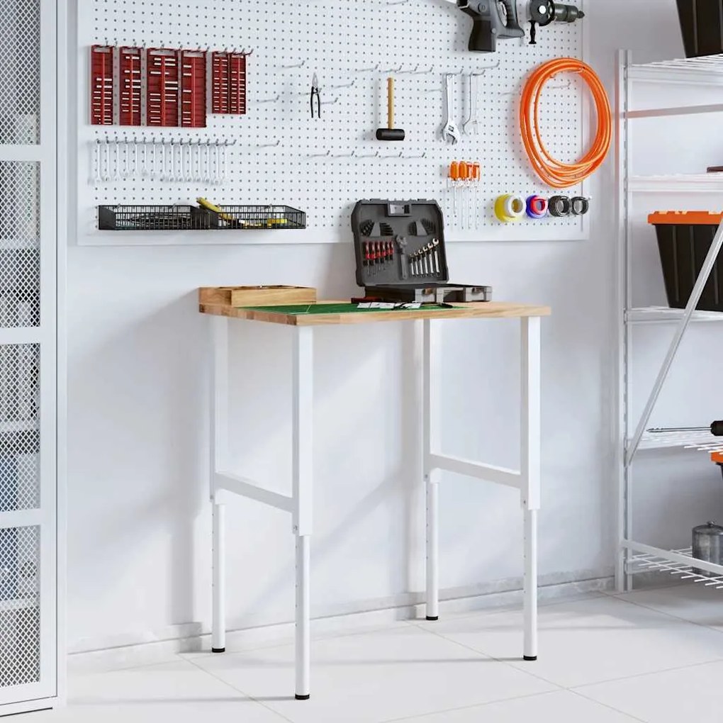 Pracovní stůl 80 x 60 x (71,5–98) cm masivní dubové dřevo 3309716