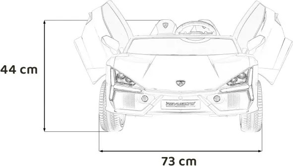 Elektrické autíčko Lamborghini Revuelto XL STRONG růžové