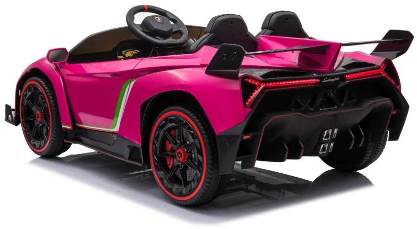 Dětské elektrické autíčko Lamborghini Veneno růžové