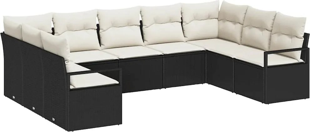 Set pohovek 9 ks Černá polyratan 3346537