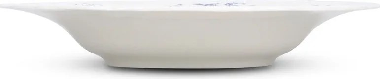 Bílý/modrý hluboký porcelánový talíř ø 23,5 cm Retro – BonBistro