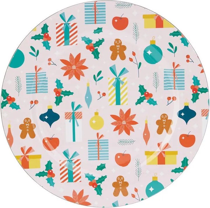 Plastový dekorační tác VÁNOCE assort 33 cm