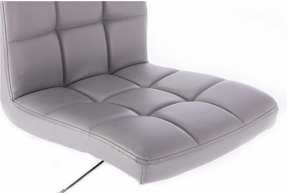 LuxuryForm DESIGN Otočná židle TOLEDO na zlatém talíři - šedá