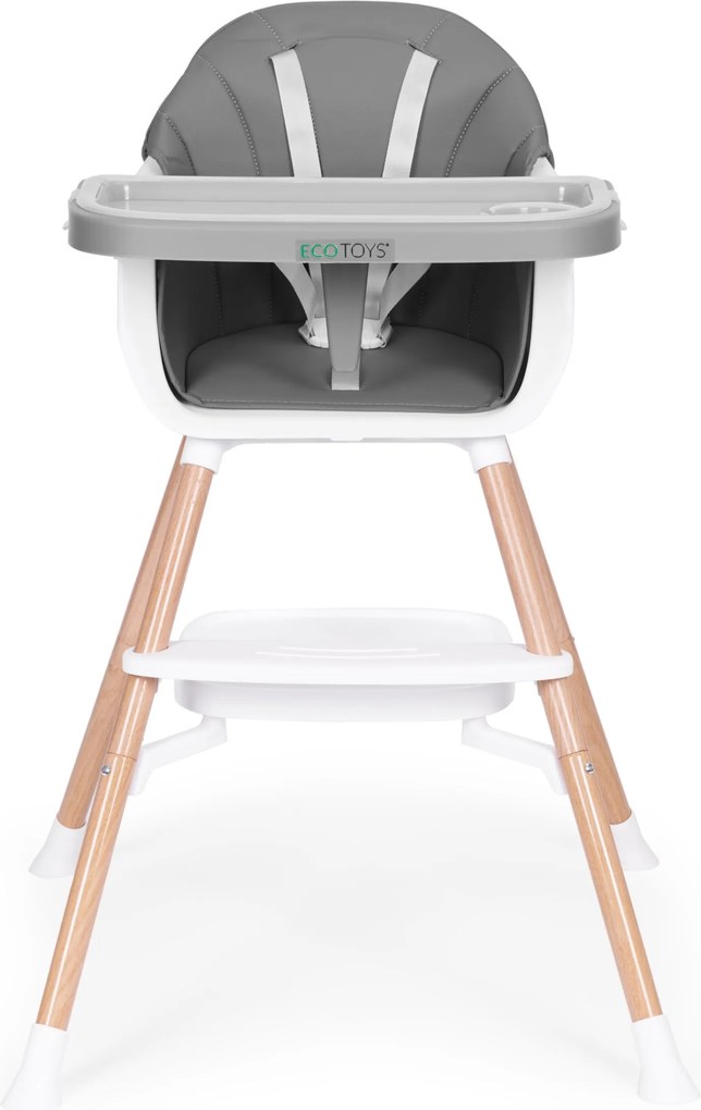 Dětská židlička 2v1 BABY ECOTOYS šedá