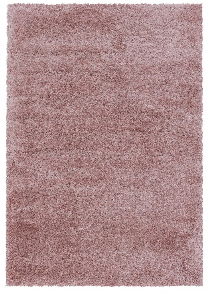 Ayyildiz, Kusový koberec Fluffy Shaggy 3500 rose, 140x200, růžová, ložnice