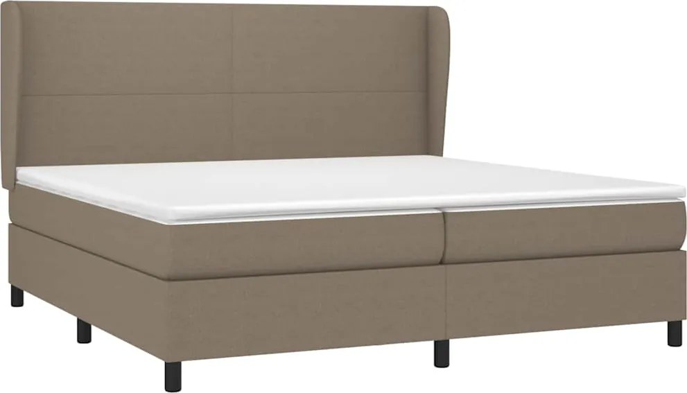 Box spring postel s matrací taupe 200x200 cm textil 3127833