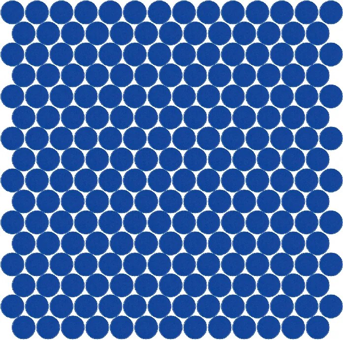 Hisbalit Skleněná mozaika modrá Mozaika 320C SATINATO kolečka  prům. 2,2 (33,33x33,33) cm - KO320CLH