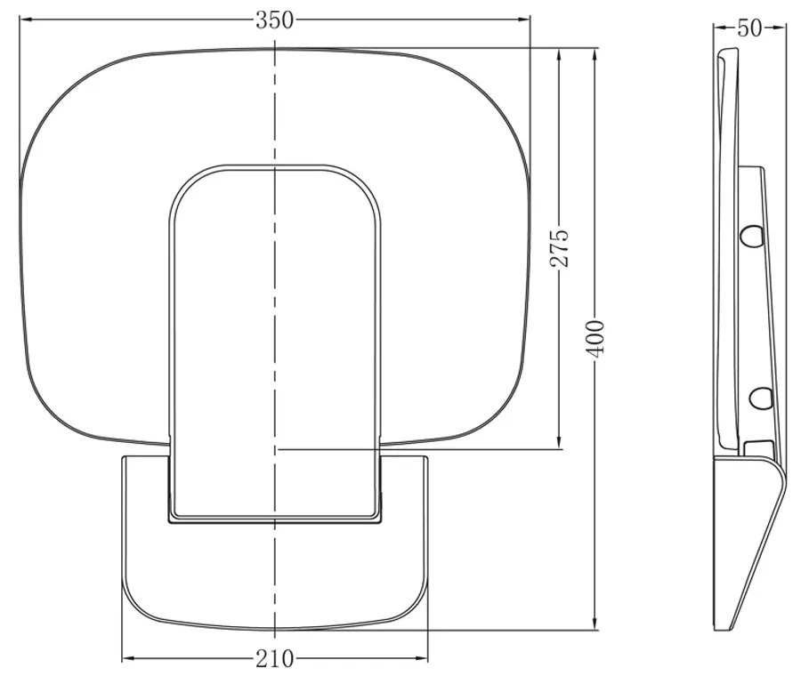 Mereo Mereo, Sedátko do sprchy, duroplast, černé, CSS121B