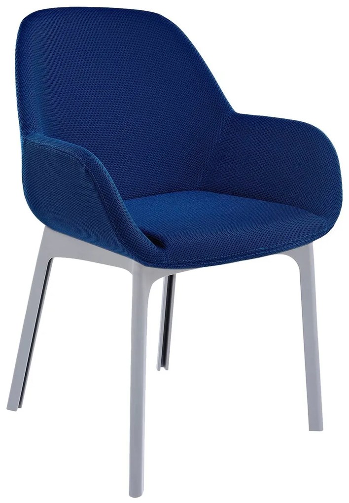 Kartell - Židle Clap Solid - modrá, šedá
