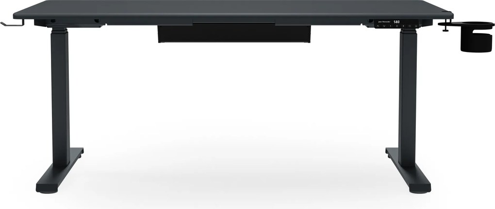 Elektrický stůl s regulací výšky ergonomický antracitový,1400x700 mm: ARIA