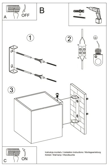 Brilagi - LED Nástěnné svítidlo MURO 1xG9/3,5W/230V