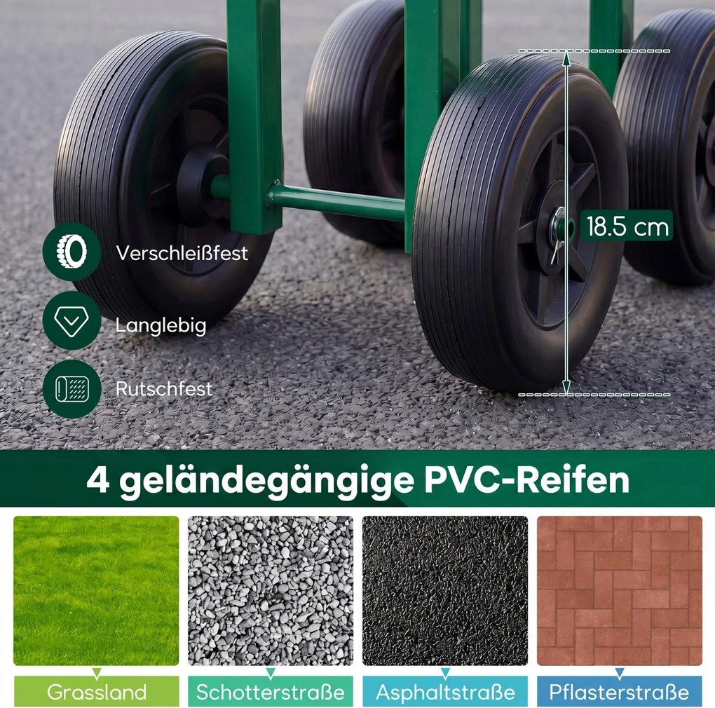 Costway Zahradní vozík na kolečkách Pojízdné pracovní sedadlo s 360° otočným