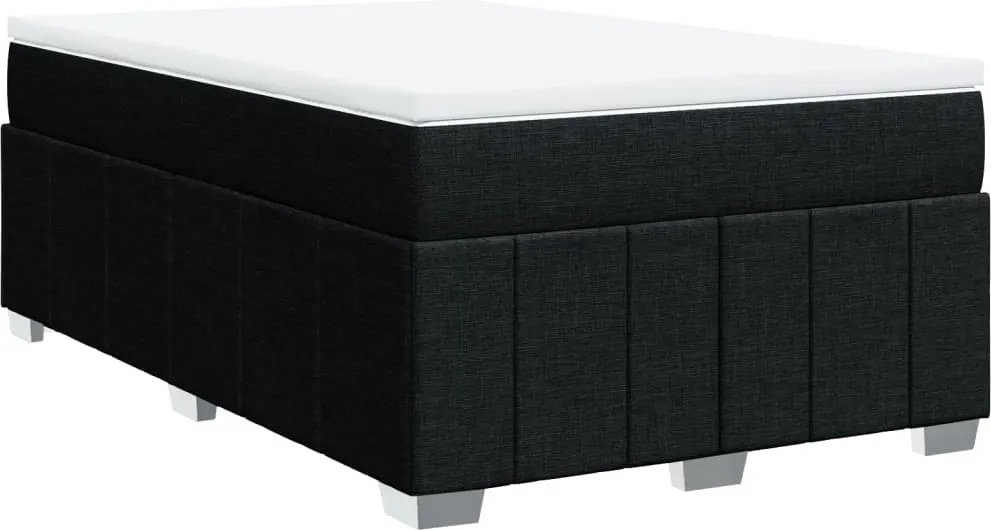 Box spring postel s matrací černá 120x190 cm textil 3285458