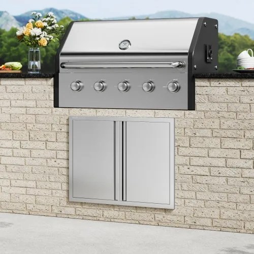 BBQ přístupová dvířka, 787 × 609 mm dvojitá venkovní kuchyňská dvířka