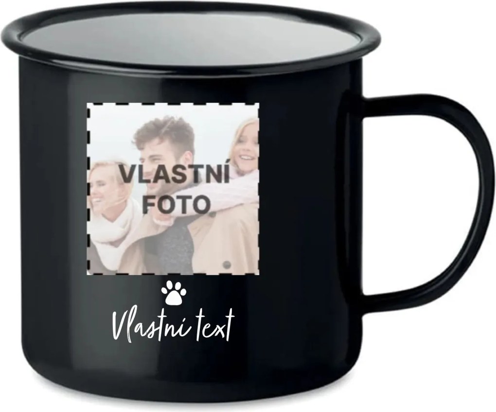 Personalizovaný retro plecháček s fotkou mazlíčka a textem
