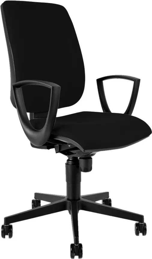 Kancelářská ergonomická židle Office Pro 1380 SYN FLUTE – s područkami, více barev Černá D2