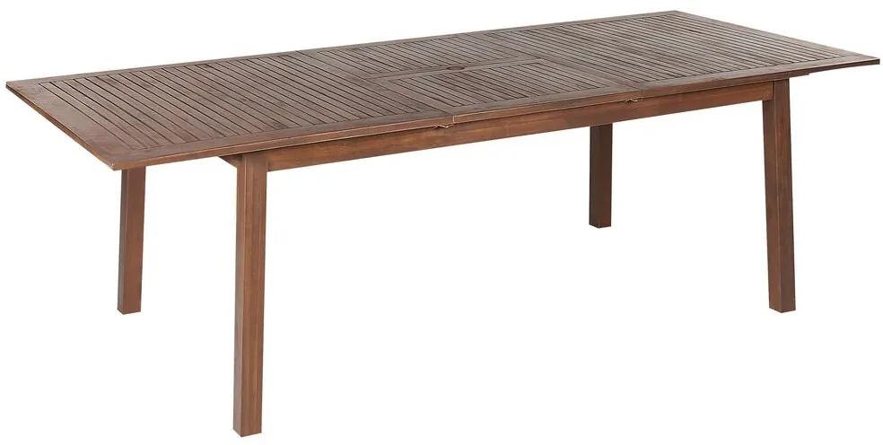Zahradní rozkládací stůl z tmavého akáciového dřeva 180/240 x 100 cm CESANA Beliani