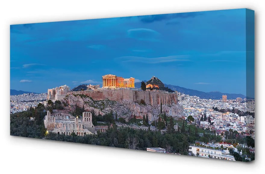 Obrazy na plátně Řecko Panorama v Aténách 125x50 cm