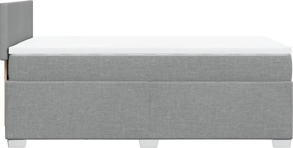 Box spring postel s matrací světle šedá 90x200 cm textil 3285764