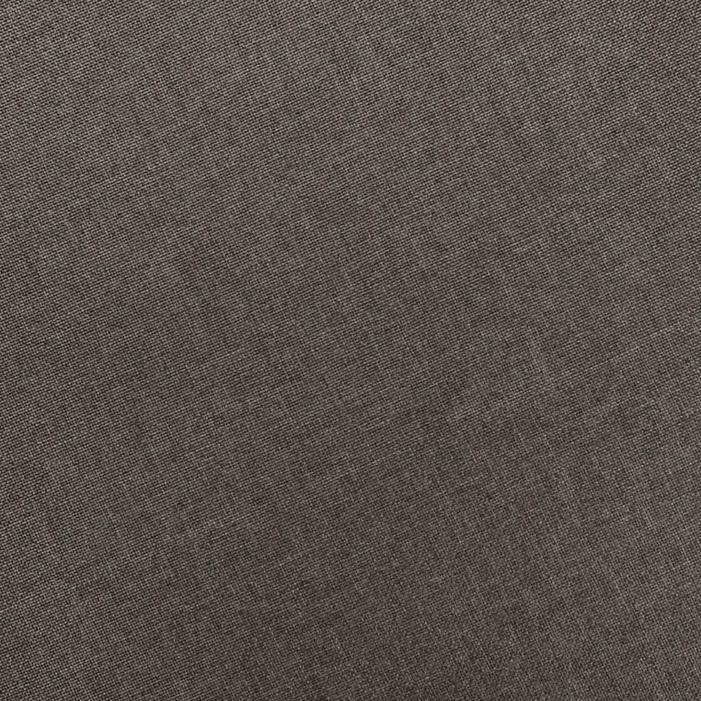 Křeslo s podnožkou taupe textil 320159