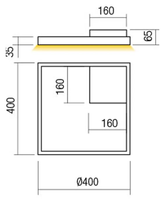 Redo 01-2853 nástěnné LED svítidlo Febe matně zlaté, 30W, 3000K, ø40cm