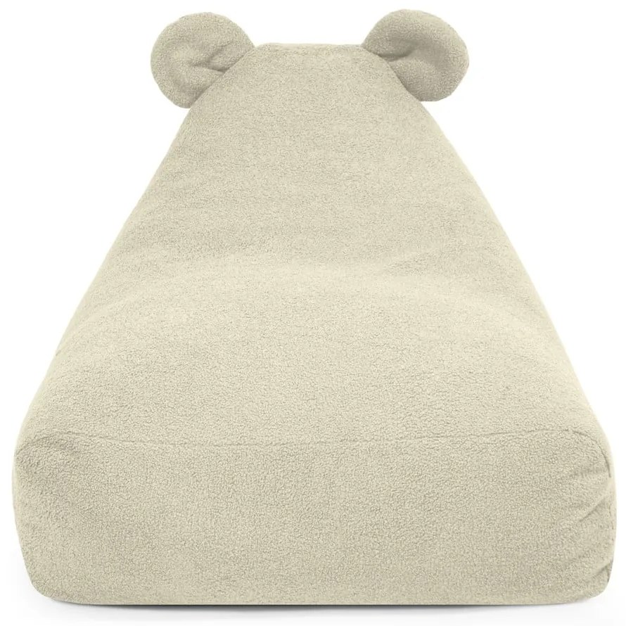 Krémový dětský sedací vak z textilie bouclé Snug 80 Bear – SLOWDOWN