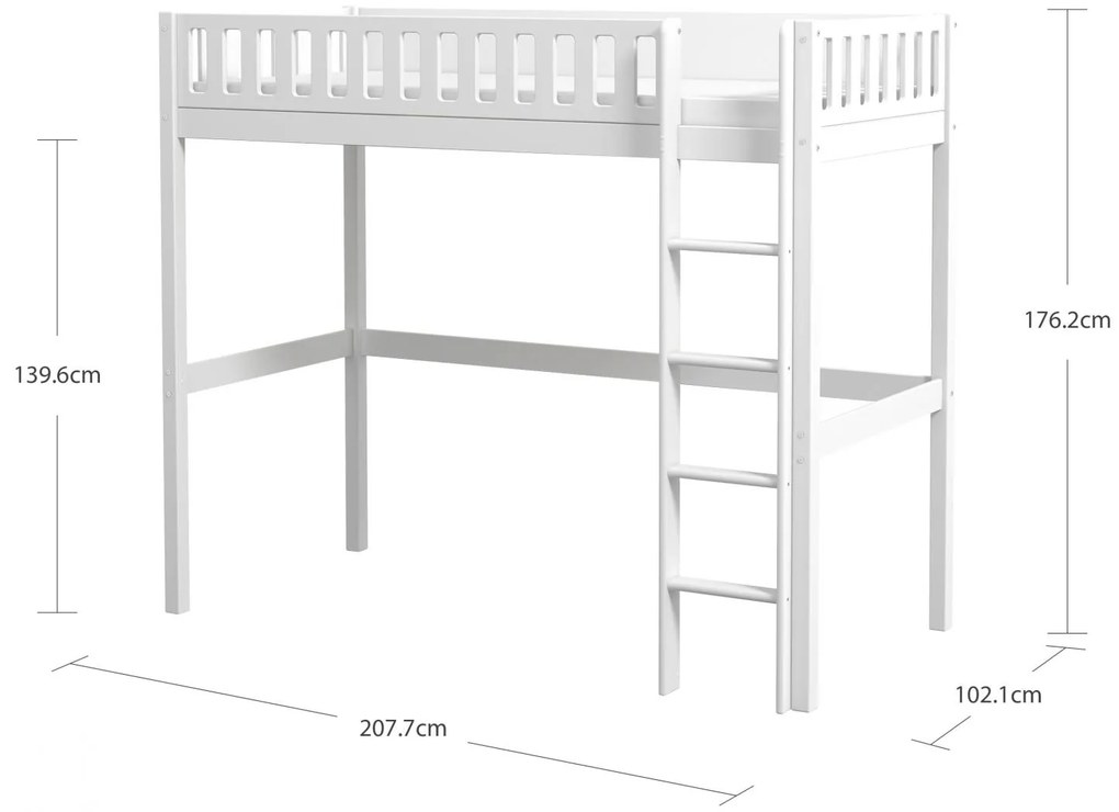 FALCO Vysoká postel Viggo bílá