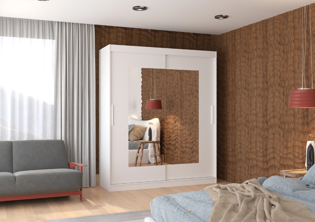 ADRK Furniture Posuvná skříň s zrcadlem ROSETTE 180 ADRK-SW-ROS-W-180