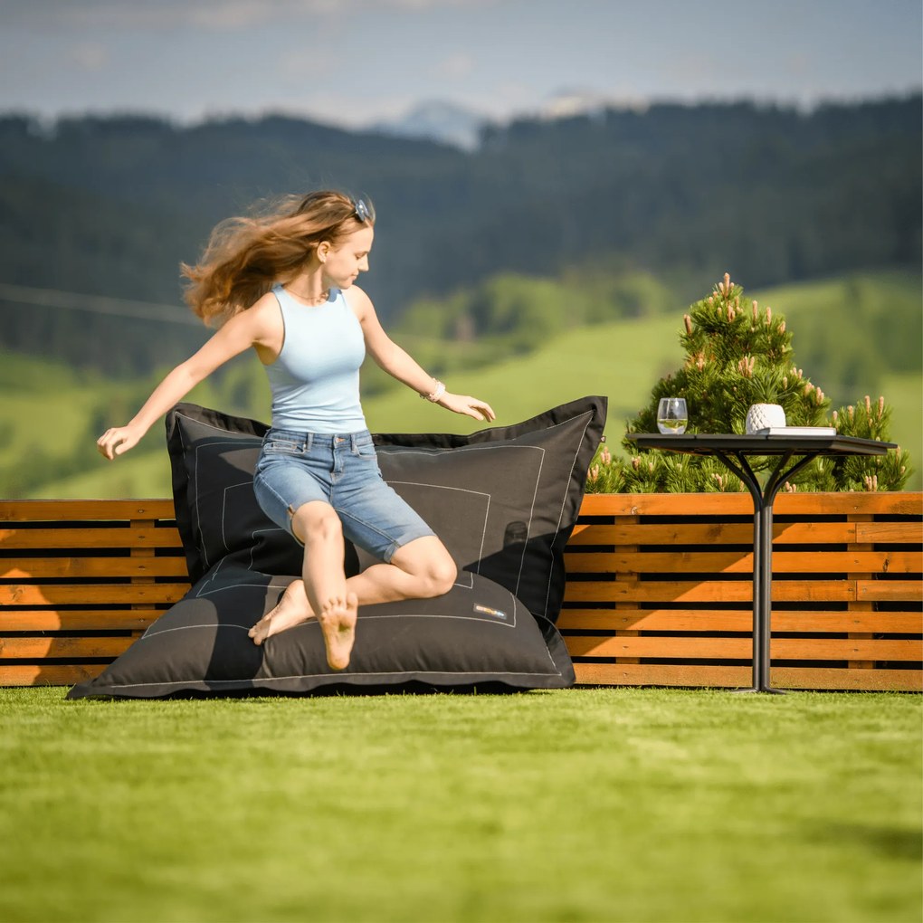Sedací vak, outdoor, šedá látka, BADYL