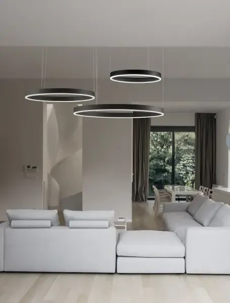 LED lustr Motif černá