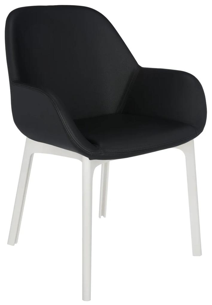 Kartell - Židle Clap PVC - černá, bílá