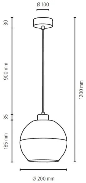 Spot-Light 1860174 - Lustr na lanku ALESSANDRO 1xE27/60W/230V