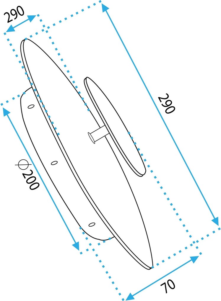 Toolight Rea, Nástěnné svítidlo LED APP1270 BLACK GOLD, OSW-06583